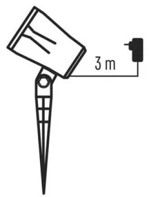LED Vánoční venkovní projektor LED/3,6W/230V IP44 studená bílá