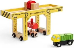 Bigjigs Rail Dřevěný Portálový jeřáb / od 3 let