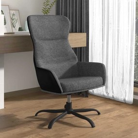 Relaxační křeslo světle šedé textil 341091