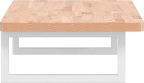 Deska pod umyvadlo nástěnná ocel a masivní bukové dřevo 3302352