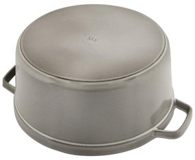 Staub Cocotte hrnec kulatý 30 cm/8,35 l šedý, 1103018