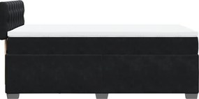 Box spring postel s matrací černá 100x200 cm samet 3288542