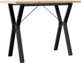 Jídelní stůl s Y rámem 100 x 50 x 75,5 cm borové dřevo a ocel 3282785