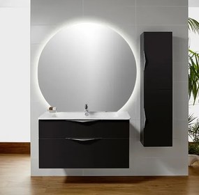 Sapho Sapho, DARA CUT LED podsvícené zrcadlo 20W, ø 100x90cm, topná folie, 34900CI
