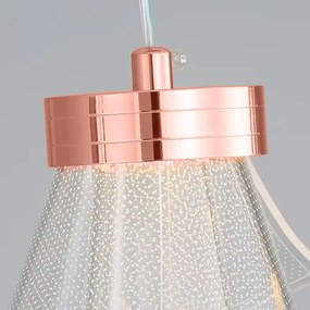 Toolight Toolight, LED závěsné svítidlo, 10W, 4000K, 467lm, APP1765-1CP, růžové zlato, OSW-09309