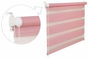 ZEBRA-SHOP Roleta DEN A NOC / MINI / STANDARD / růžová / BH 10 Barva mechanizmu: bílá, Výška: 150, Šířka: 30