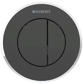 Geberit Splachovací systémy - Oddálené ovládání typ 10, pneumatické, pro 2 množství splachování, černá/lesklý chrom 116.055.KM.1