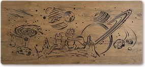 Li-Go "Malý princ" světelný obraz s baterií 90x40cm varianta ovládání: manuál/pohybové čidlo, provedení povrchu: černá s patinou