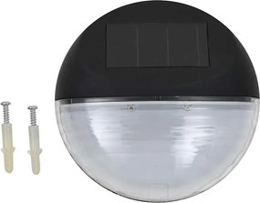 Zahradní nástěnné solární lampy LED 24 ks kulaté černé 277139