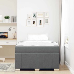 Rám postele s matrací Tmavě šedá 120 x 200 cm textil 3398280
