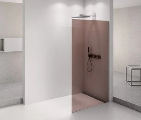 Polysan Architex Chrom walk-in sprchová zástěna 106 x 210 cm chrom sklo Marron hnědá AXC110MR