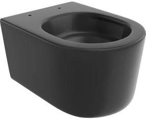Mexen Sofia, závěsná WC mísa 490x360x355 mm, Rimless Tornádo, černá matná, 3354XX85T