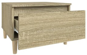 Odkládací stolek dub sonoma 50 x 46 x 35 cm kompozitní dřevo - Default Title