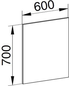 Mereo Mereo, Zrcadlo 600x700x20 mm, CN692