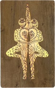 Li-Go "Souznění" světelný obraz s baterií 50x80cm varianta ovládání: manuál/pohybové čidlo, provedení povrchu: černá s patinou