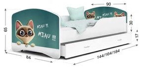 Dětská postel s potiskem IGOR P1 80x160, včetně ÚP, VZOR 26