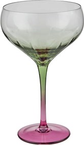 DIVINE Sklenice na koktejly 380 ml - zelená/růžová