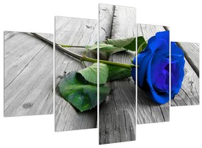 Obraz modré růže (150x105 cm)