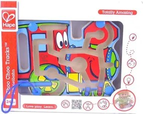 Hape Mašinka - bludiště s magnetickou hůlkou a korálky / od 2 let