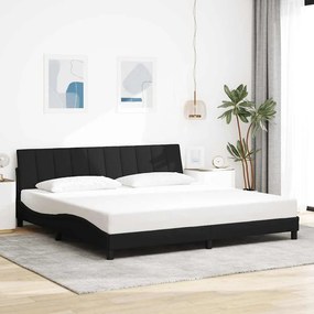 Rám postele bez matrace Hanko černý 200 x 200 cm textil 3310484