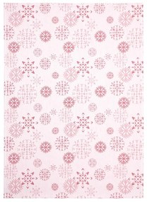 SCANquilt utěrka DESIGN vločky červená 50 x 70 cm