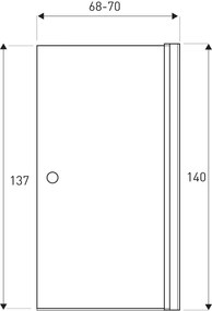Novoterm Jednodílná vanová zástěna NV-Cristal 4 70x140, chrom/grafit