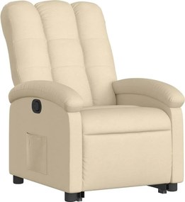 Zvedací polohovací křeslo krémové textil 3204101
