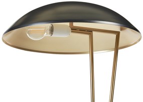 Kovová stolní lampa černá/zlatá DANTO Beliani