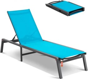 Chaise Lounge Křeslo Venkovní lehátko na terasu s nastavitelnými 5 polohami