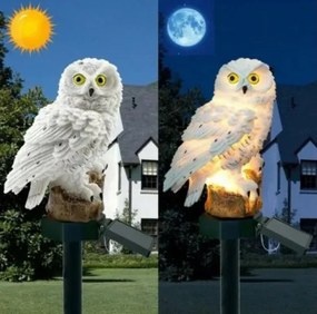 GGV LED solární zahradní lampa - sovička, 14 cm