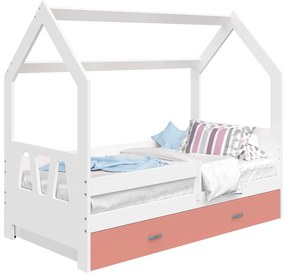 Dětská postel Domeček 160x80 D3A bílá s roštem