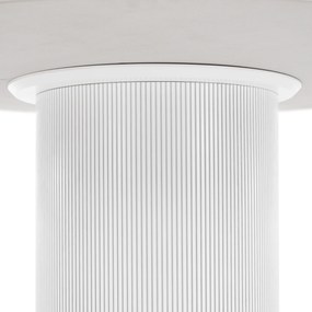 Jídelní stůl, bílý mramor/MDF, průměr 120 cm, MAHIR TYP 1