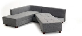 Atelier del Sofa Rohová sedací souprava Manama Corner Sofa Bed Left - Grey, Šedá