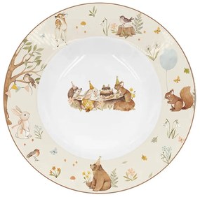 Porcelánový talíř polévkový Forest Party 22 cm (ISABELLE ROSE)