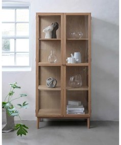 Designová vitrína Dallan 190 cm přírodní dub