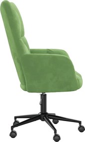 Relaxační křeslo světle zelené samet 328175