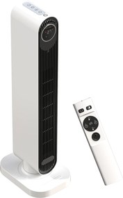 HOMCOM 2000W ventilátorový ohřívač z ABS s dálkovým ovládáním, kýváním a časovačem, 30 x 22 x 82,5 cm, bílá
