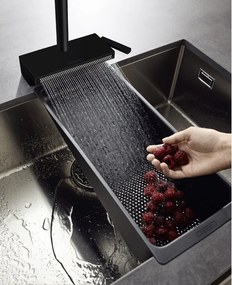 Hansgrohe Aquno Select M81, páková kuchyňská baterie 170, vytahovatelná sprška, 3jet, sBox, černá matná, HAN-73831670