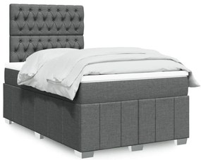 Box spring postel s matrací tmavě šedá 120x190 cm textil 3293915