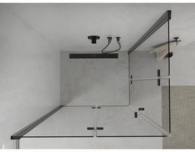 Mexen Lima Duo skládací sprchový kout 80 x 70 cm, Průhledné, Černá - 856-080-070-70-00-02