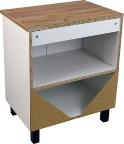 Comodo Koupelnová skříňka pod deskové umyvadlo ROSO W 60-HD - bílá/zlatý dub