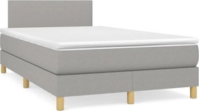 Box spring postel s matrací světle šedá 120 x 200 cm textil 3140441
