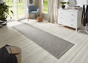 BT Carpet, Běhoun Nature 104269 Grey/Anthracite – na ven i na doma, 80x250, šedá, chodba / předsíň
