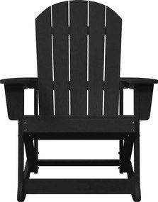Adirondack Houpací Křesla 2 ks Černá HDPE 3335836