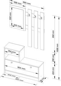 Předsíňová sestava bílá
