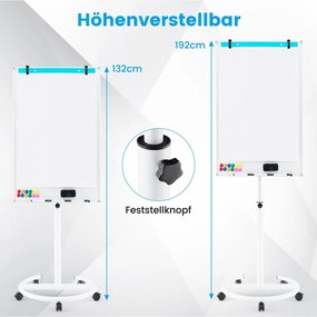 Costway Stojan na flipchart na kolečkách s magnety a značkami Výškově