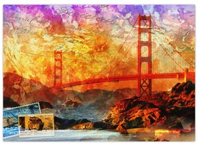 Obraz - Golden Gate, San Francisco, Kalifornie (70x50 cm)