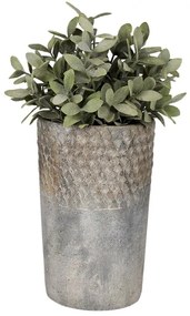 Šedý antik cementový vysoký květináč S - Ø 12*19 cm
