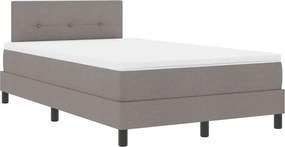 Postel s boxspringem s čelo Taupe 120 x 190 cm textil 3338675
