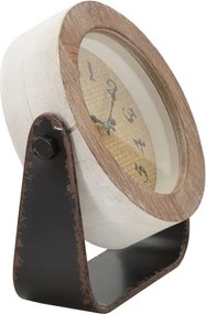 Stolní hodiny Round 24 cm hnědé